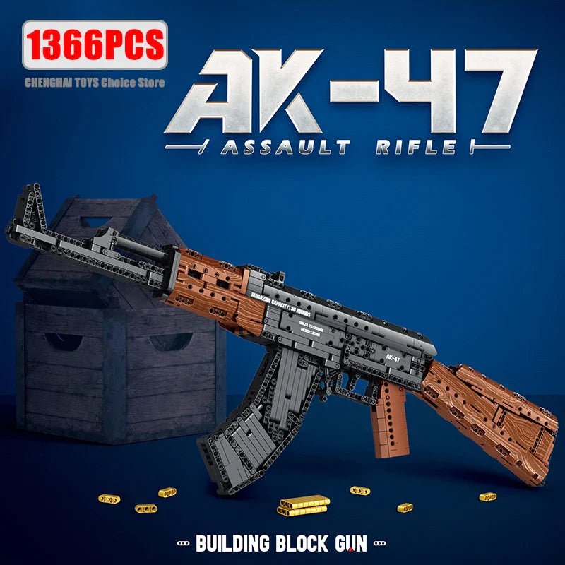 AK-47 Building Block Model (1366 PCS) – Brick Strike